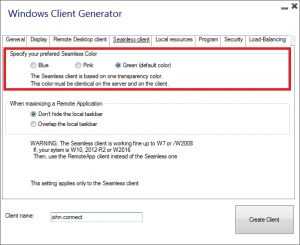 Remote APP ou client Seamless – JetClouding